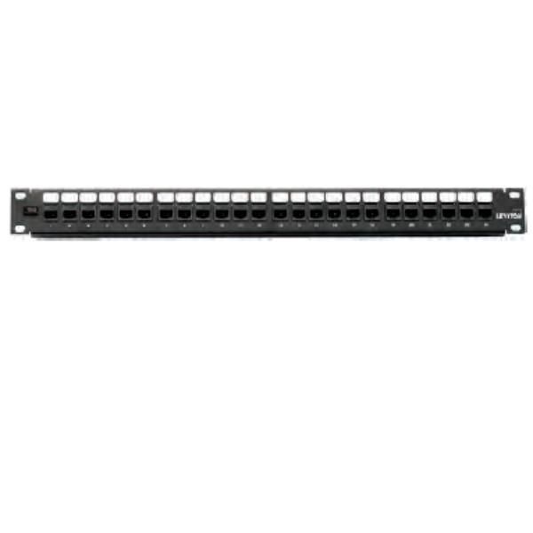 Pann.1u per 24 rj45u nero - 49255-H24 Leviton - commercioVirtuoso.it