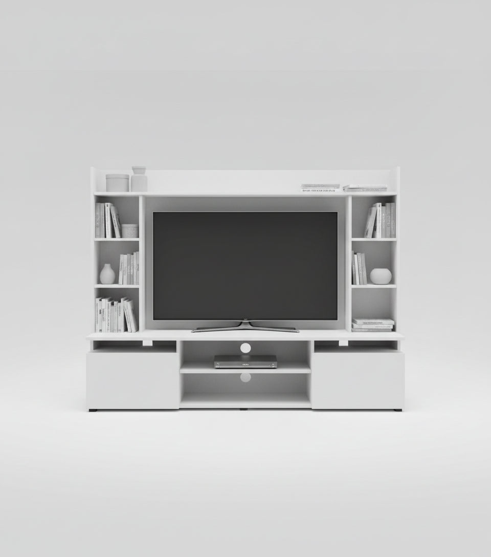 KIT PARETE ATTREZZATA LIVING SILVER CM. 165X150X40 ROVERE ...