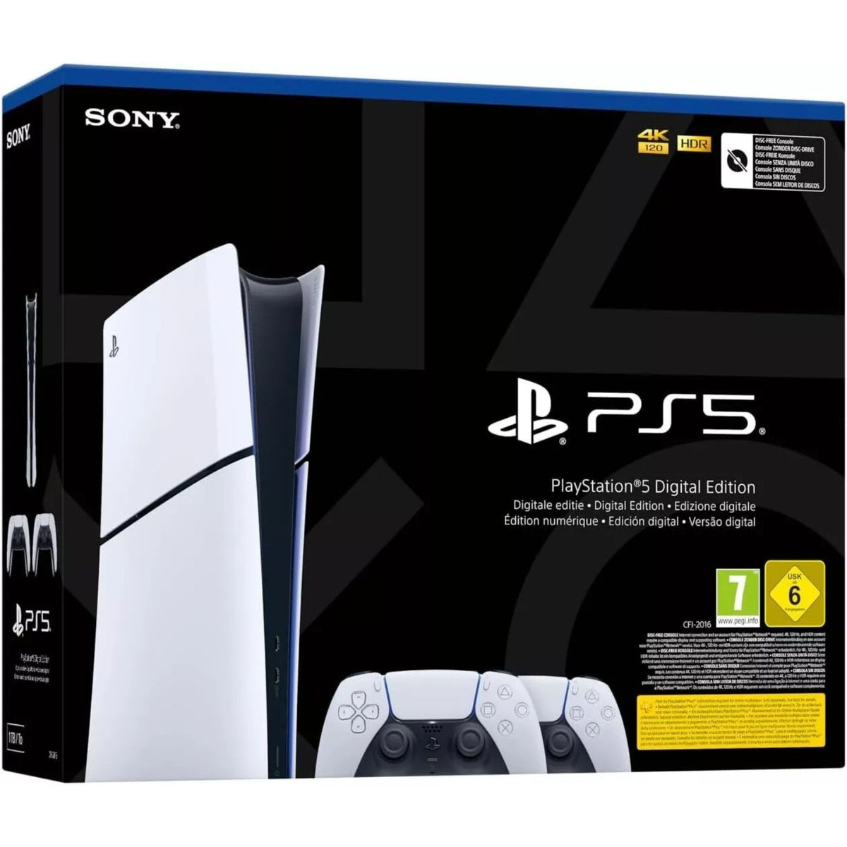 Console Sony Playstation 5 Digital Edition D Slim 1tb + 2 Dualsense Ps5 ...