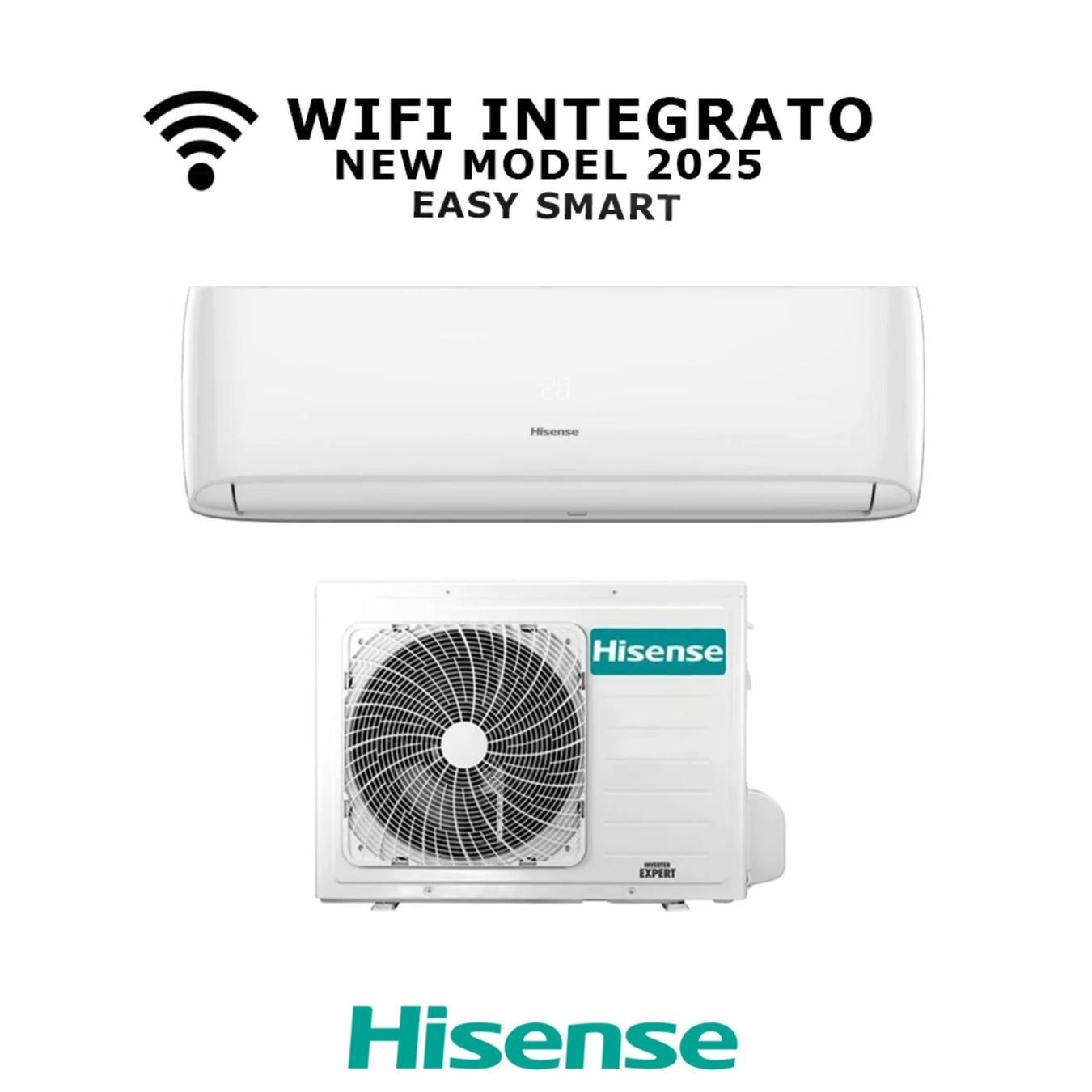 Hisense Easysmart 9000 Btu CA25YR4BG+CA25YR4BW r32 2025 Con Wi-Fi - commercioVirtuoso.it