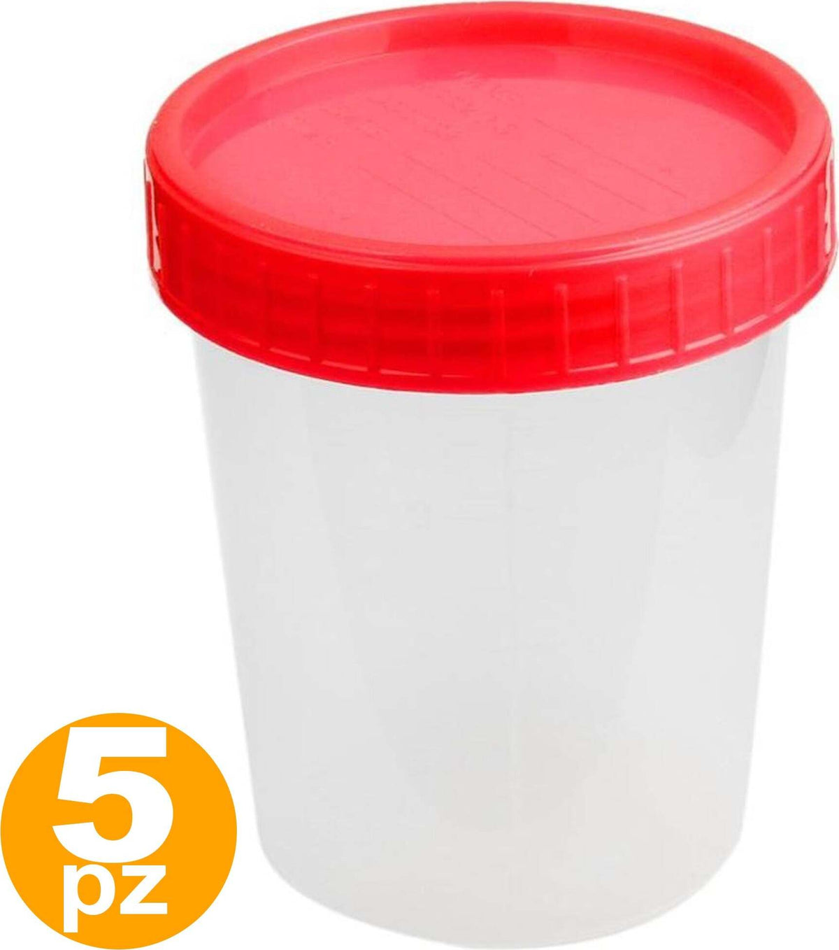 5 Contenitore Per Analisi Delle Urine Sterile 120 Ml Con Tappo Vite ...