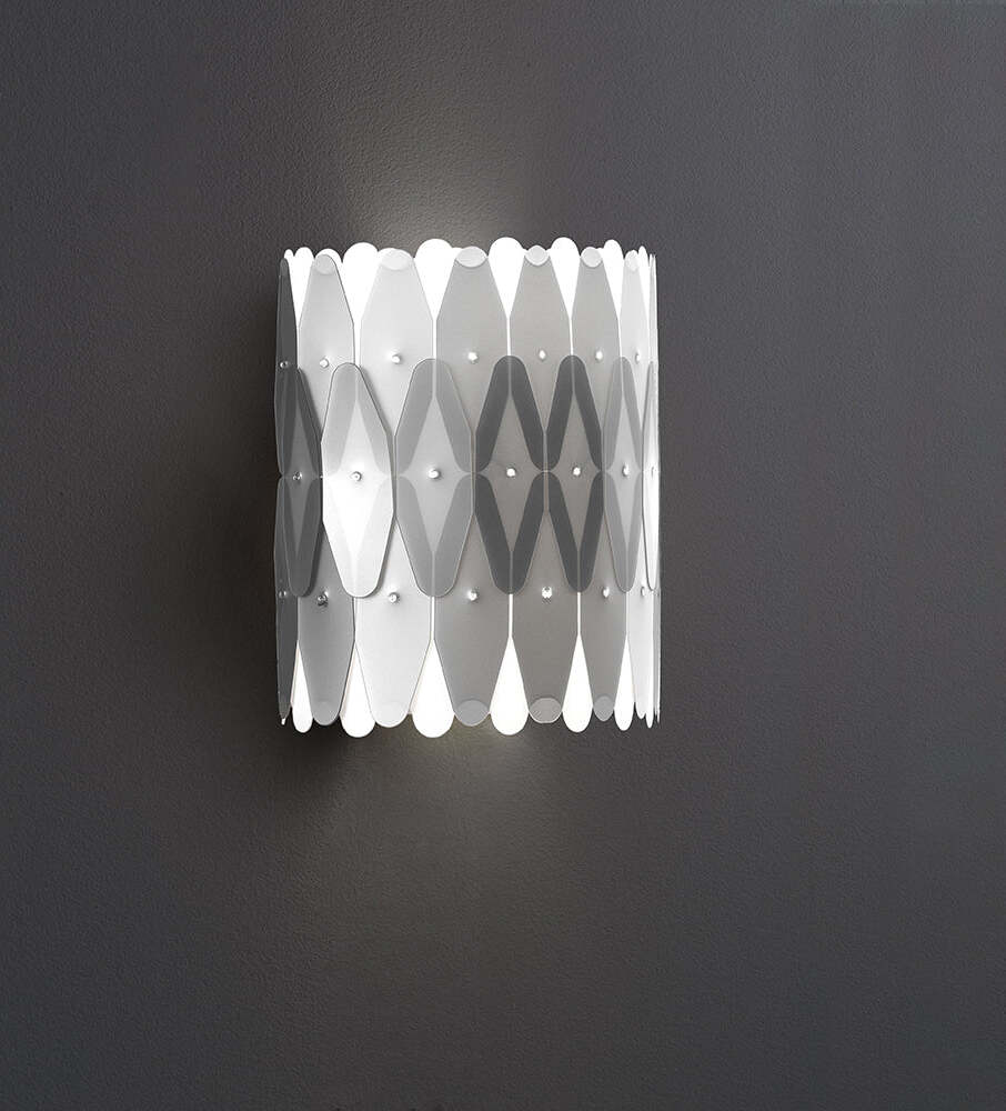 Applique Moderna Amanda 1 Luce In Polilux Silver Made In Italy Linea ...