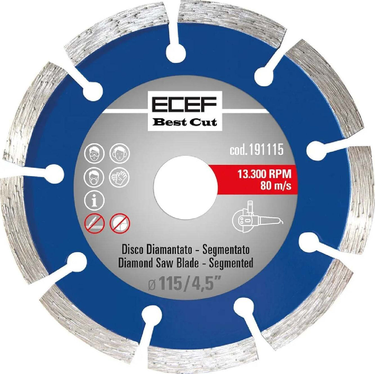 Disco diamantato a settori per il taglio di cemento, marmo e piastrelle - commercioVirtuoso.it