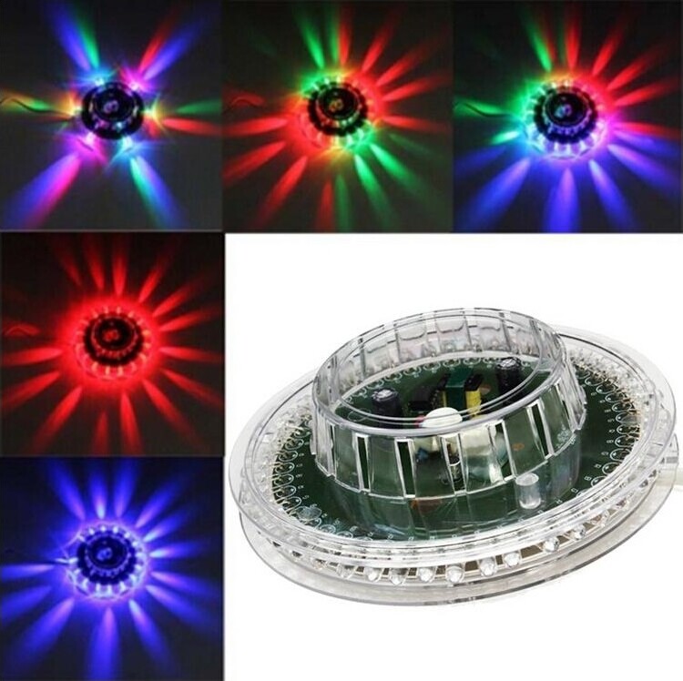 DISCO PARETE FIORE SUNFLOWER LED LUCE RGB DISCOTECA VOCE FLASHING 6-8W ...