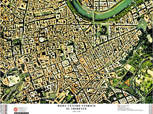 GEOGRAMMA - MAPPA ROMA CENTRO STORICO - IL TRIDENTE CARTA SATELLITARE ...