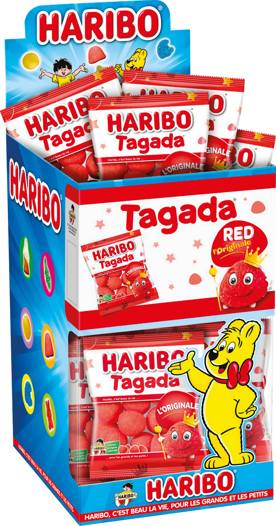 Haribo mini tagada , caramelle gommose, gusto fragola, ideali per feste ...