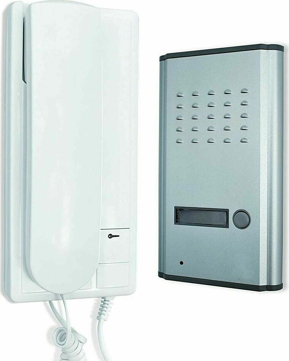 KIT CITOFONO MONOFAMILIARE CORNETTA 2 FILI APRIPORTA CANCELLO DA ...