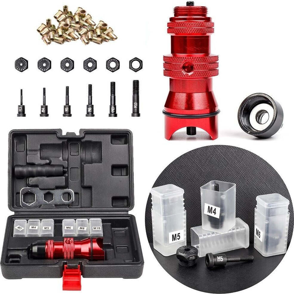 Kit Conversione Da Trapano A Rivettatrice Inserti Rivetti Filettati M3 ...