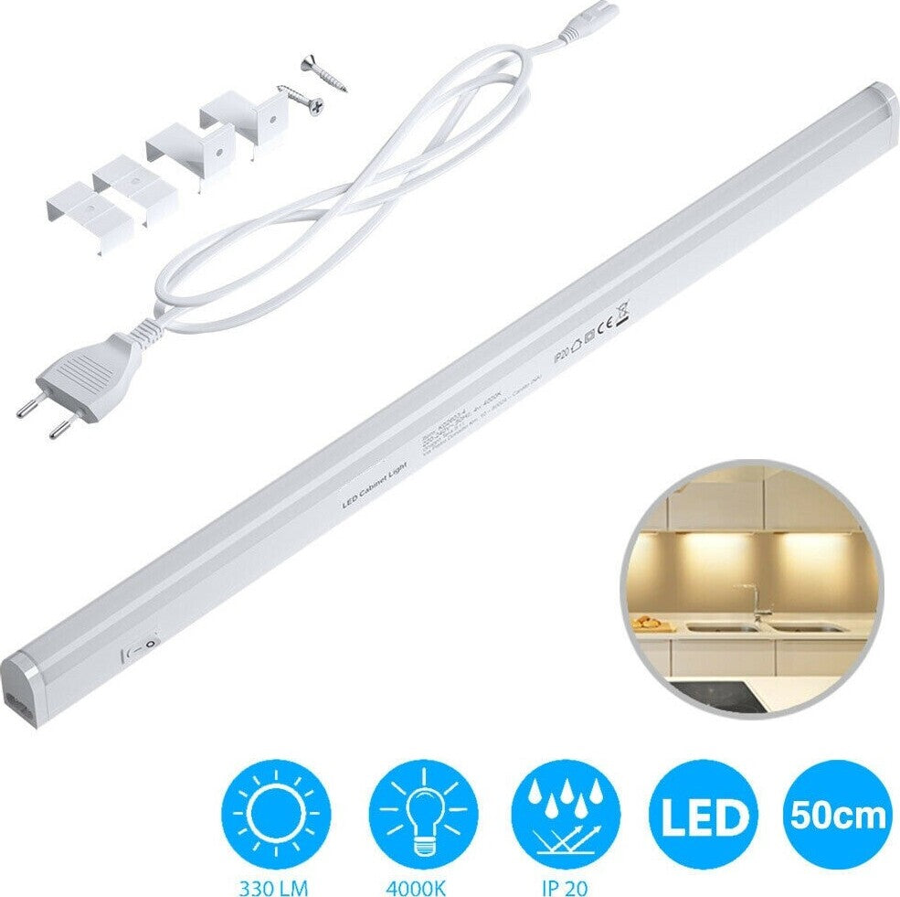 Lampada Luce Sottopensile 50cm Mobili Cucina Armadio Barra Led 750lm ...