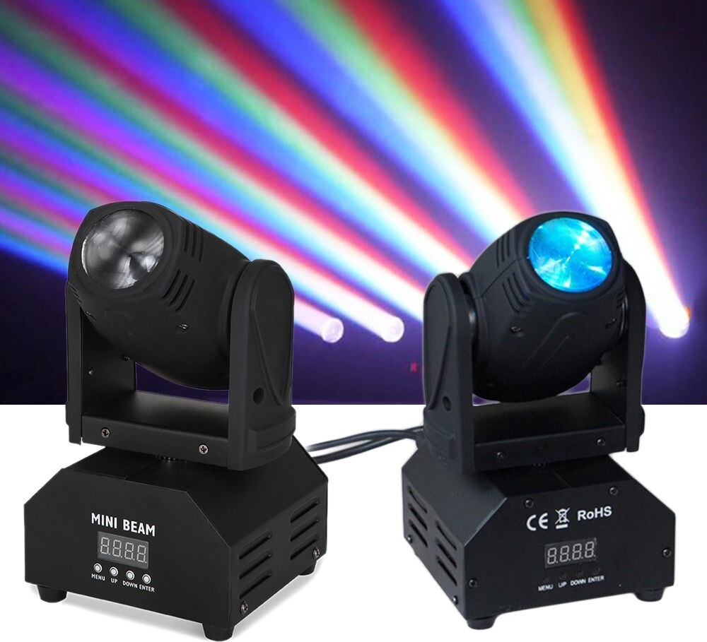 Mini 10 Watt Led Moving Head Light Fascio Bianco Luce Testa Mobile Dj ...