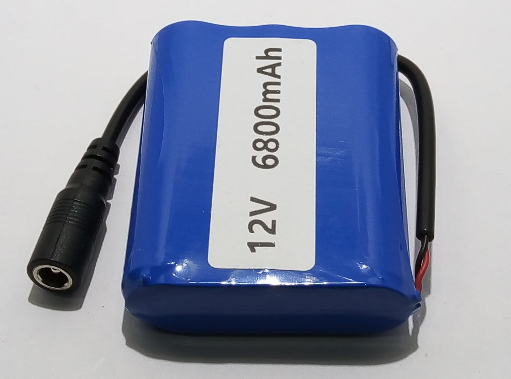 MINI PACCO BATTERIA 12V 6800MAH LITIO RICARICABILE CON BMS CAM TV CCTV ...
