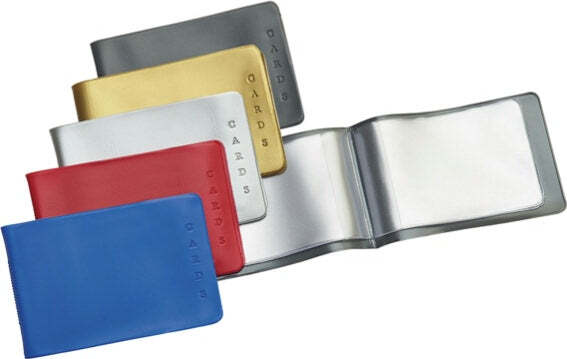 Porta Cards - 6 Tasche interne - PVC - 8 5x5 4 cm - colori assortiti ...