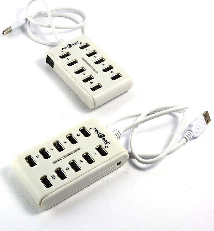 Prolunga Ciabatta Hub 10 Porte Usb 2.0 Multipresa Moltiplicatore 10 ...