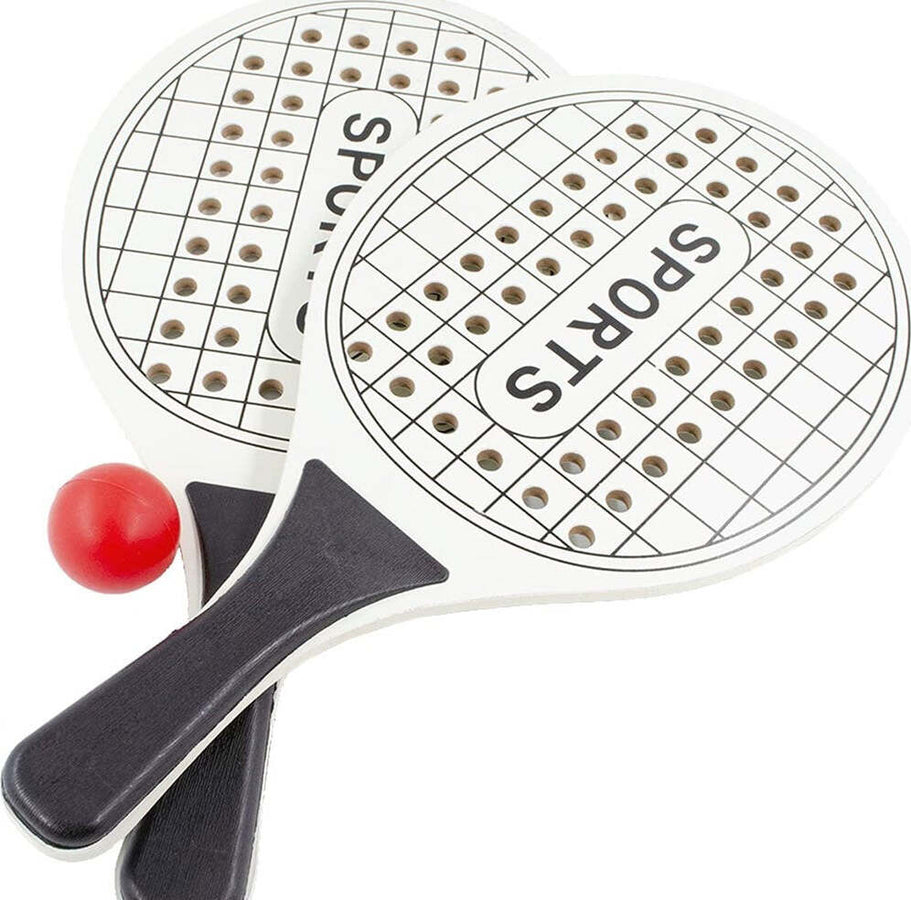 Racchette Mare Traforate Con Pallina Racchettoni In Legno Beach Tennis Spiaggia TrAdE Shop ...