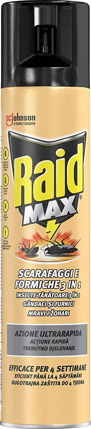 Raid Max Scarafaggi e Formiche 3 in 1 300ml - commercioVirtuoso.it