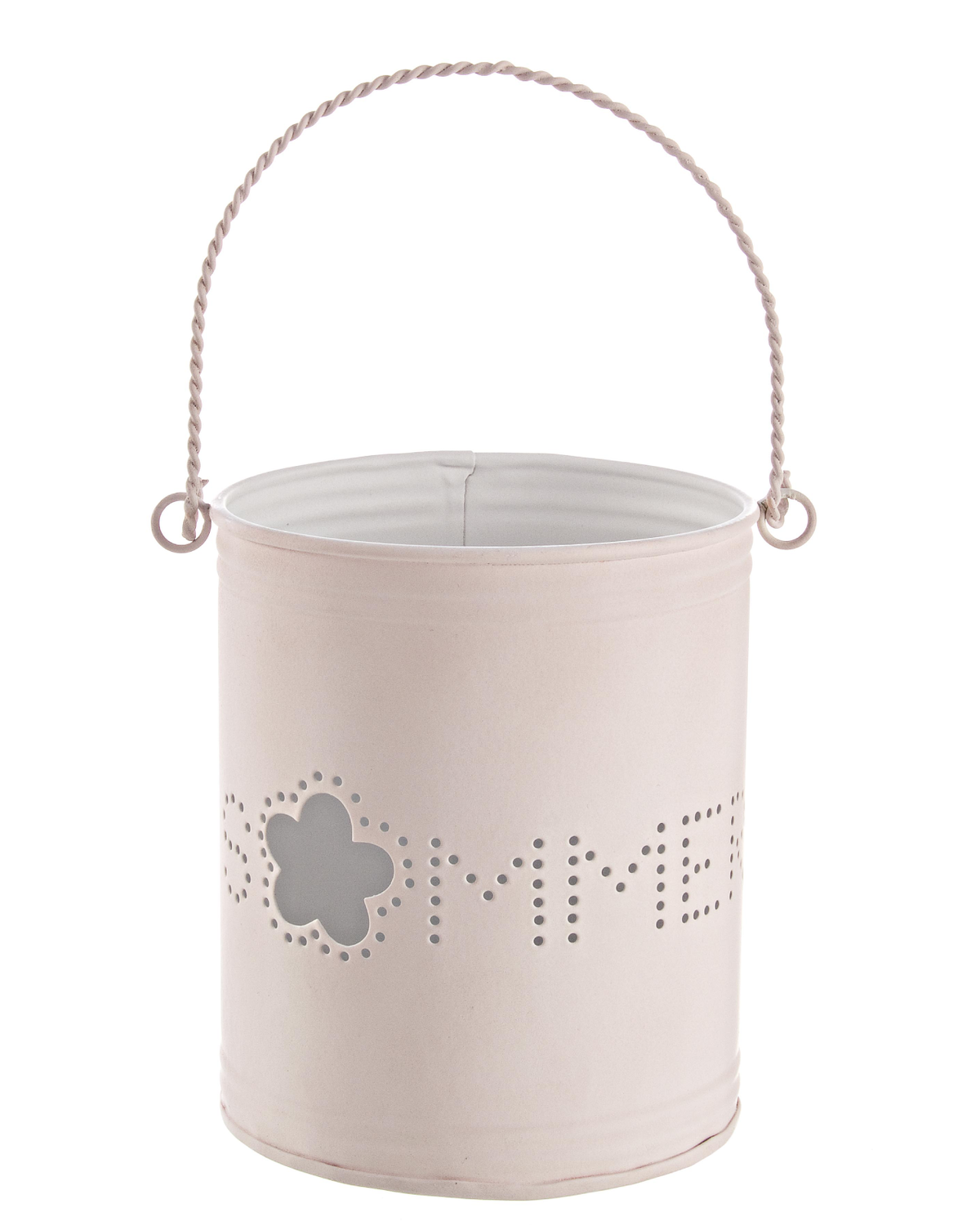 porta candele a forma di secchio realizzato in ferro in 2 tonalità di ...