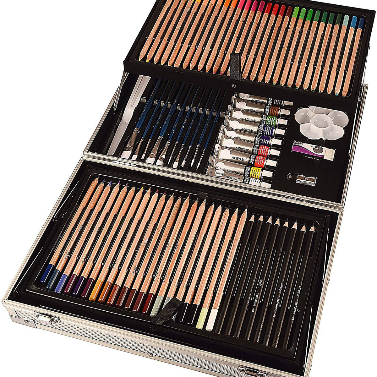 Set Completo per Colorare e Dipingere 122 Pezzi Matite Colorate ...