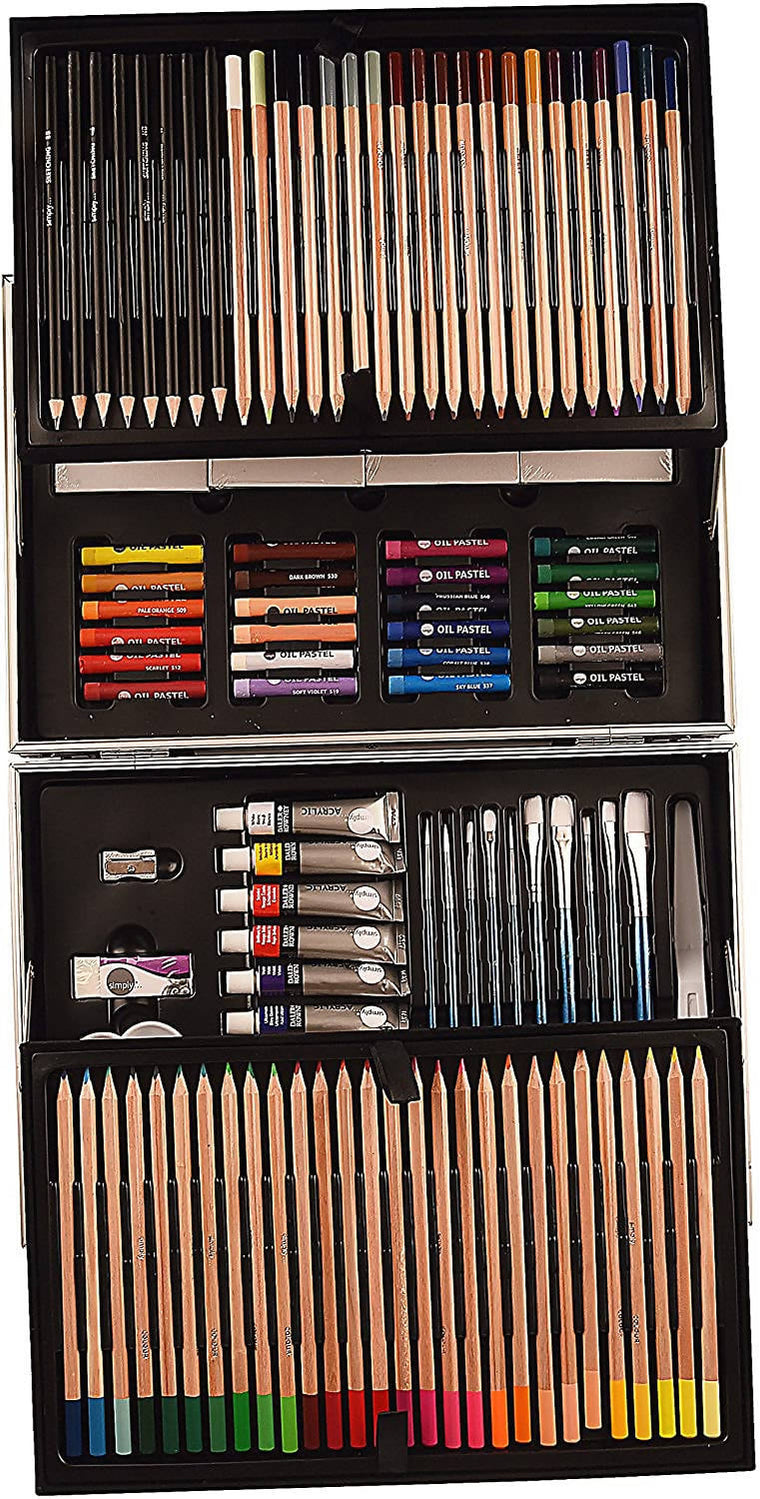 Set Completo per Colorare e Dipingere 122 Pezzi Matite Colorate ...