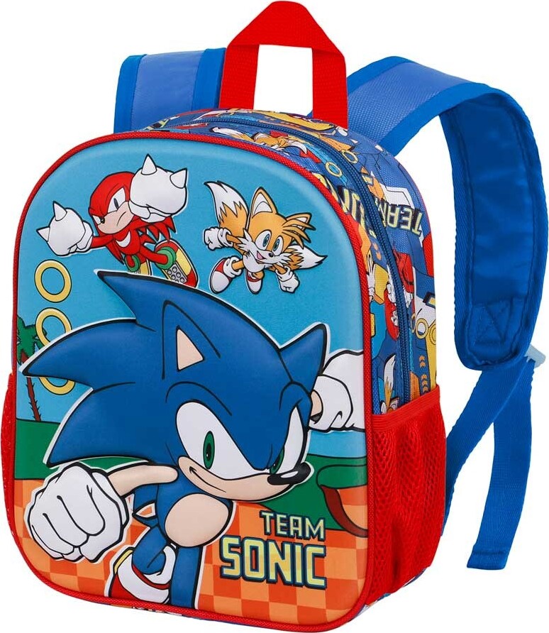 Sonic Team-Zaino Scuola 3D Piccolo BLU scuola materna asilo SONIC TEAM ...
