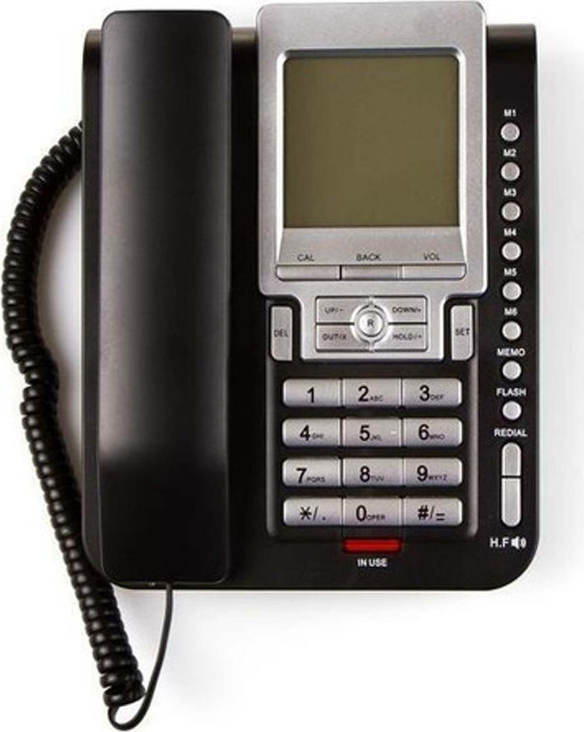 Telefono Fisso Con Cavo Q-dh388 Display Lcd A 12 Cifre Scrivania ...