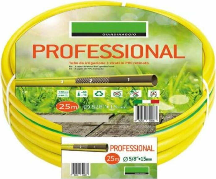 Tubo Irrigazione 3 Strati In PVC Retinato 3/4'' 15mm 25 Metri Emitools ...