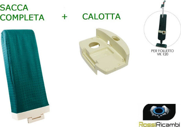VORWERK FOLLETTO SACCA PORTASACCHETTI FILTRO + CALOTTA CHIUSURA MOTORE ...