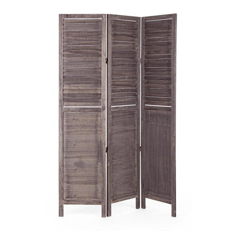 Paravento separé 3 pannelli "Wood" in legno grigio anticato ideale come ...